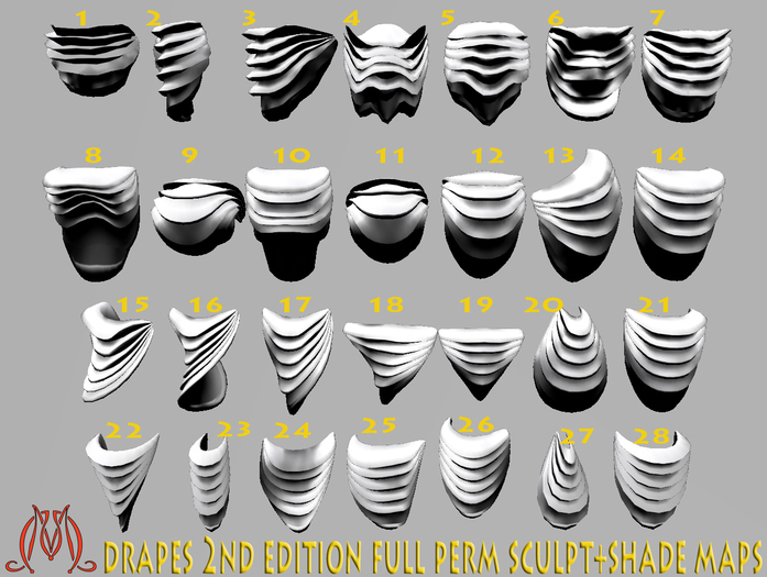 Second Life Marketplace - Drapes 2nd Edition FULL PERM sculpt+shading maps